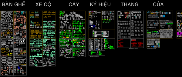 THƯ VIỆN CAD TỔNG HỢP 2D - TẠP HÓA XÂY DỰNG